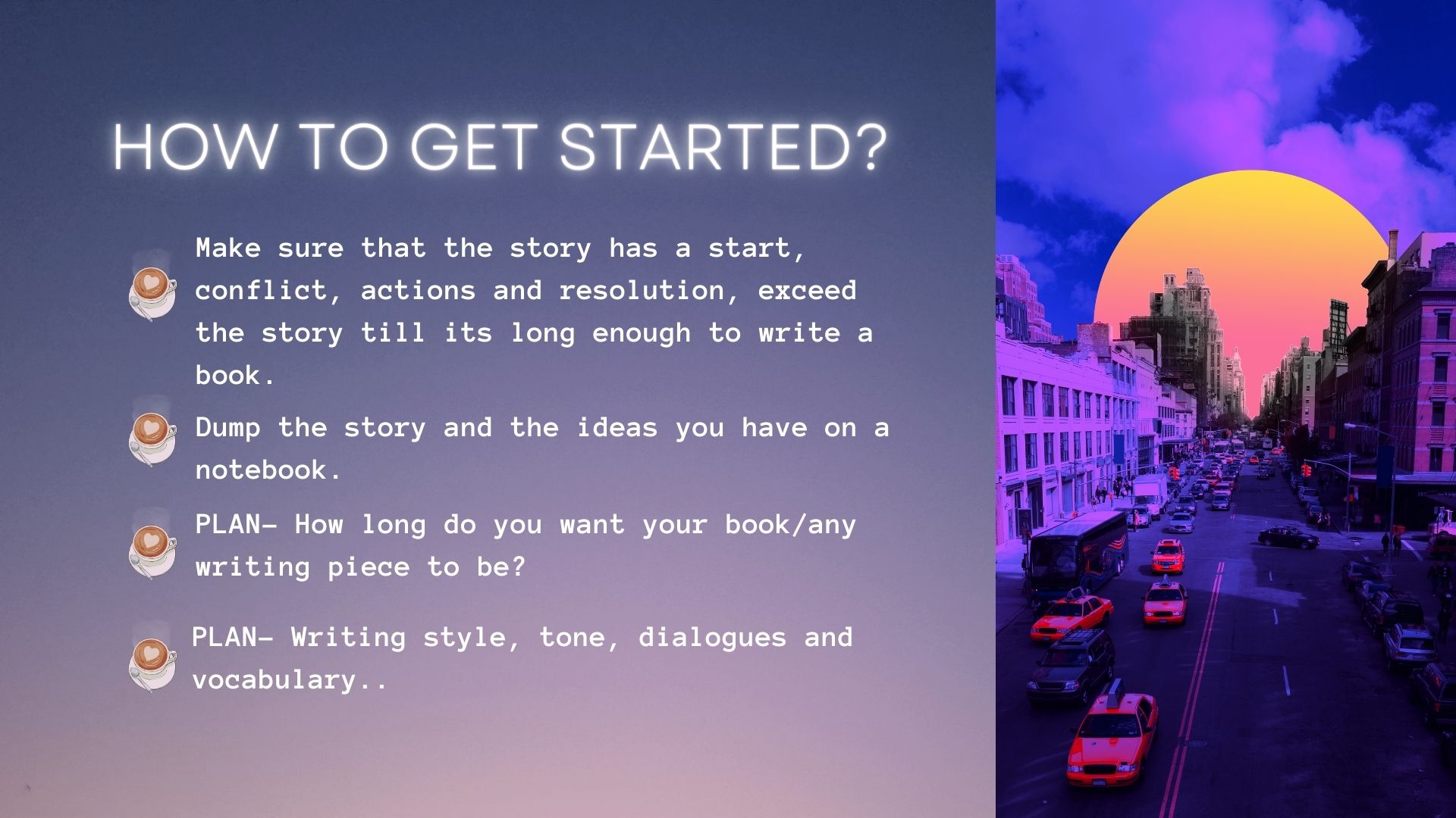 How to write a book- the basics